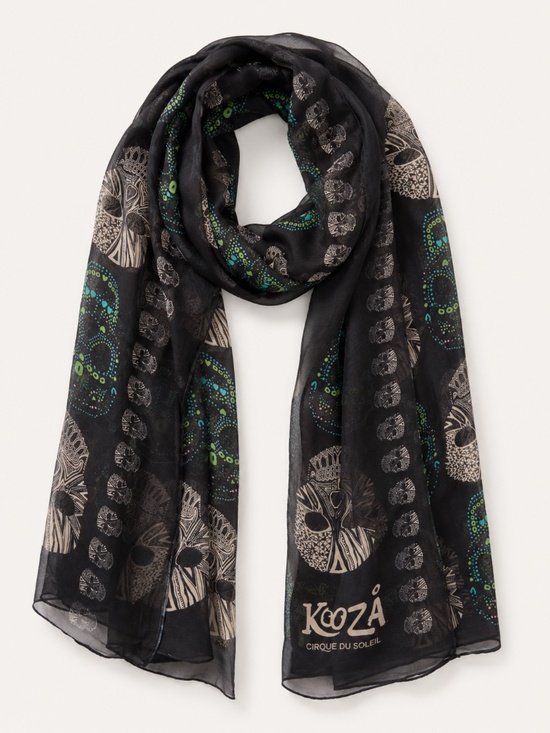 Accessories | Kooza Cirque Du Soleil Black Skull Mask Lightweight Scarf ...